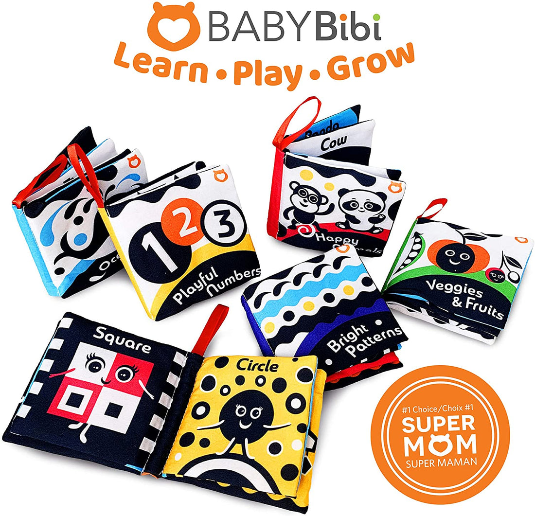 High Contrast Black & White Soft Books – BabyBibi