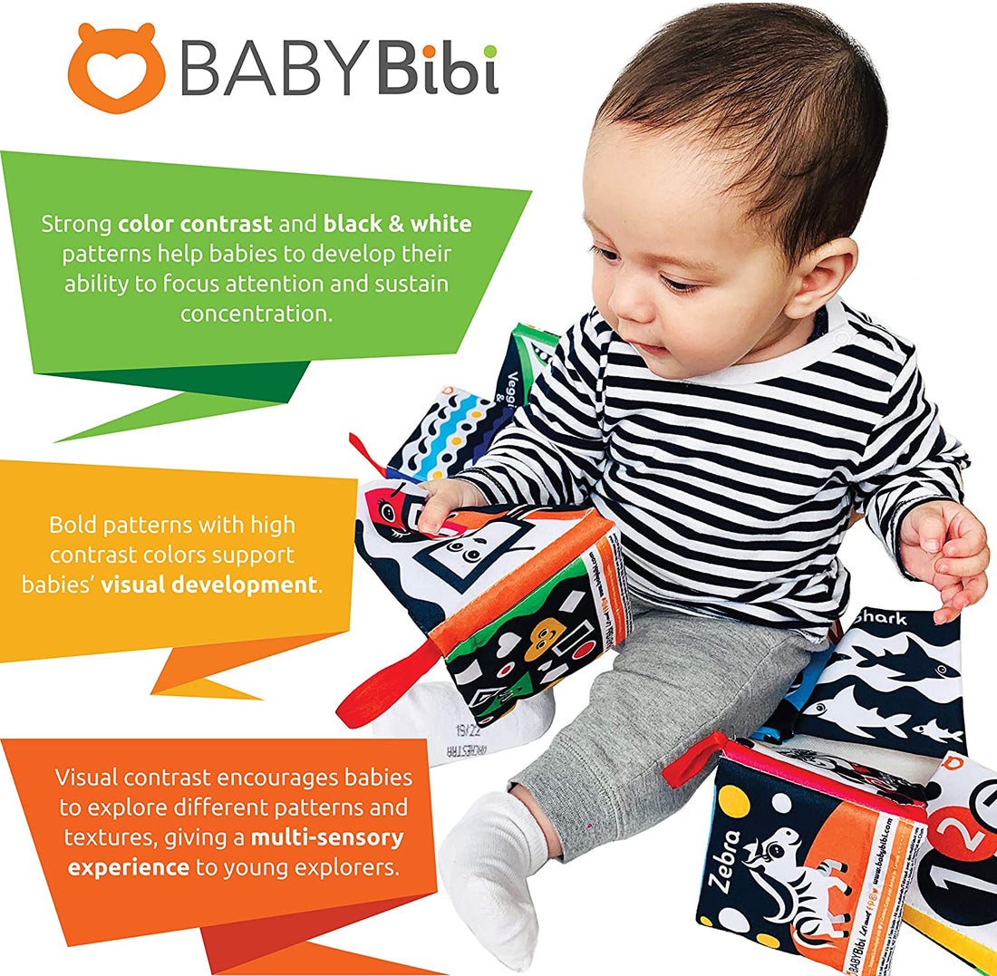 High Contrast Black & White Soft Books – BabyBibi