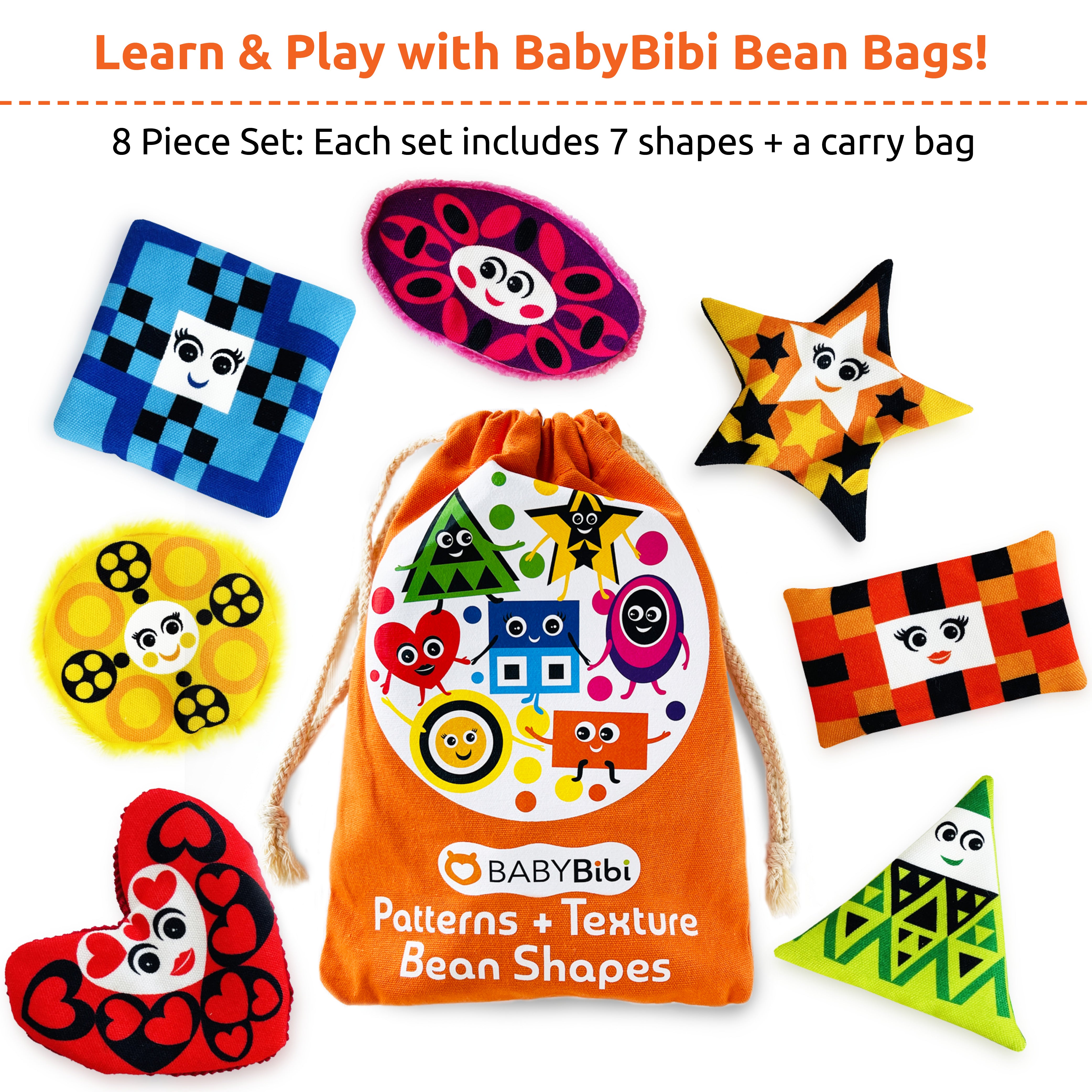 Bean Shapes with Graphics and Textures – BabyBibi