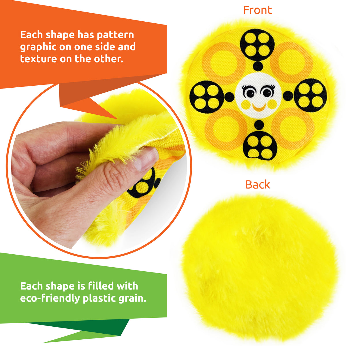 Sensory Learning Toy |Bean Shapes with Graphics and Textures – BabyBibi