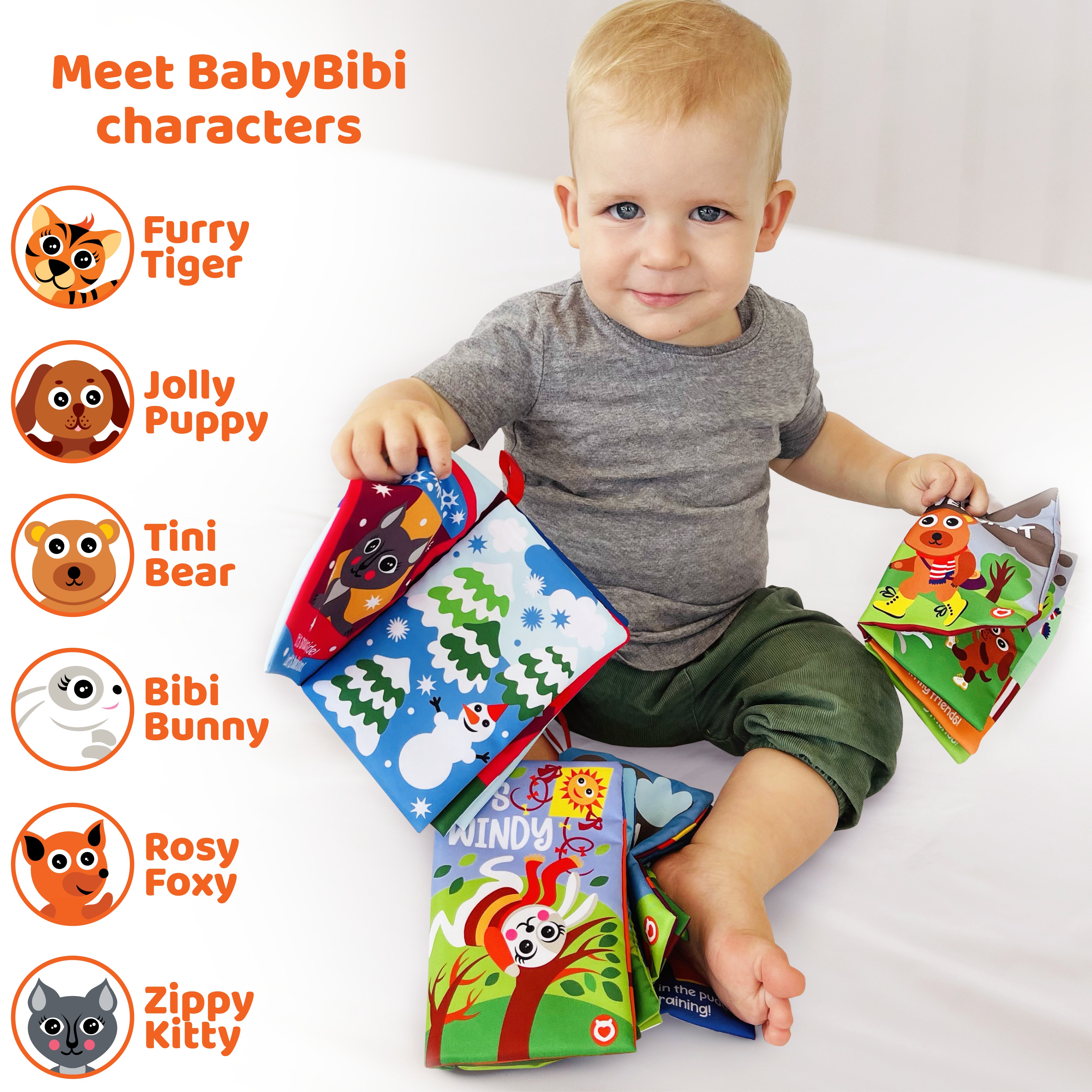 Baby Cloth Books About Weather – BabyBibi