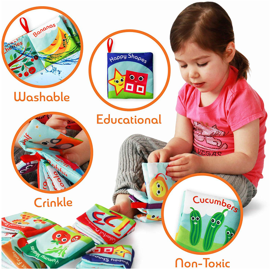 Early Development Cloth Books – BabyBibi